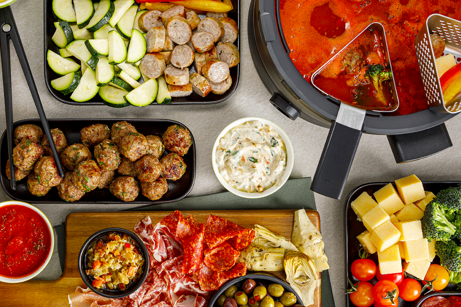 Ensemble à fondue Evolution 6P Mini 3-en-1 – Fondussimo