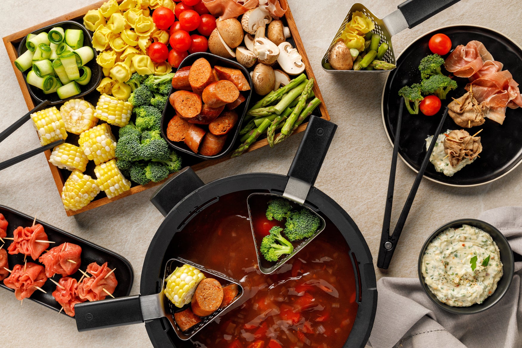 Evolution Mini 6 Baskets Fondue Set 3-in-1 – Fondussimo